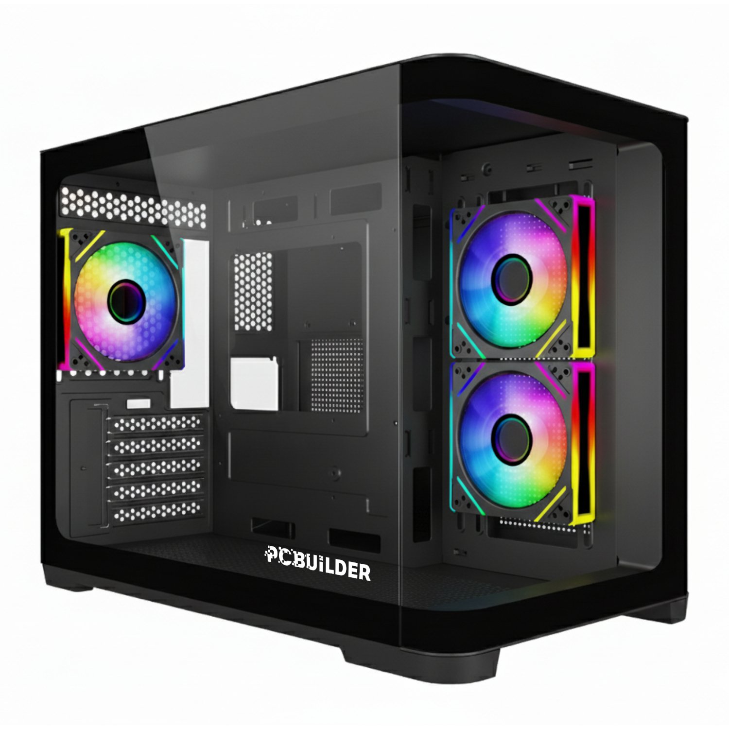 PCBuilder HIDEOUT Micro-ATX Back-Connect Gaming Chassis – Syntech CN
